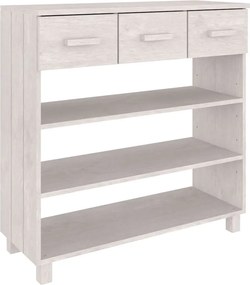 Konzolový stolek HAMAR bílý 90 x 35 x 90 cm masivní borovice 340465