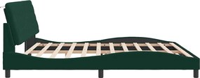 Rám postele s LED bez matrace tmavě zelený 200 x 200 cm samet 3213876