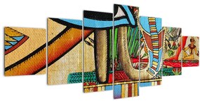 Obraz s egyptskými motivy (210x100 cm)