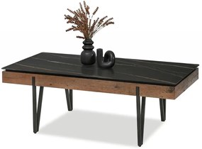 MPT Konferenční stolek Dante - ořech/černý mramor