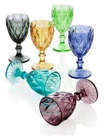 Sada 6 sklenic Brandani Diamante Goblet, 250 ml