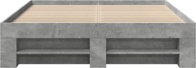 Rám postele betonově šedý 120 x 200 cm kompozitní dřevo 3295481