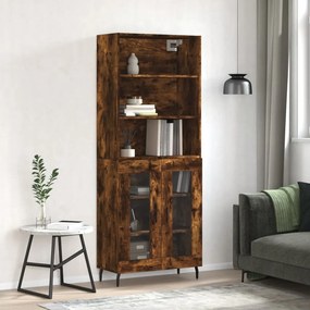 Skříň highboard kouřový dub 69,5 x 34 x 180 cm kompozitní dřevo,  3189338