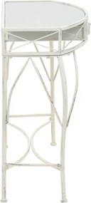 Odkládací stolek ve francouzském stylu kovový 82x39x76 cm bílý 245935