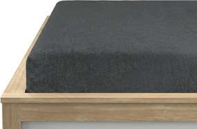 Froté prostěradlo MOLTON antracitové 180 x 200 cm