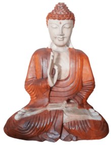 Milujeme Kameny Buddha učení - dřevěná soška - velká