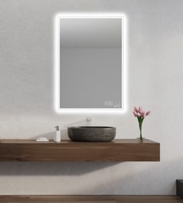 Zrcadlo se senzorem na zeď chodbu do pokoje ložnice koupelny předsíně KONFIG MOONLIGHT - konfigurátor, na míru s 2 cm podsvíceným okrajem KONFIG MOONLIGHT SENZO