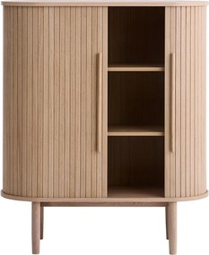 Skříňka v dekoru dubu s posuvnými dveřmi ve světle přírodní barvě 100x118x40 cm Meta – Unique Furniture