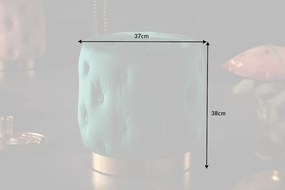 Designová taburetka Rococo 37 cm tmavozelená