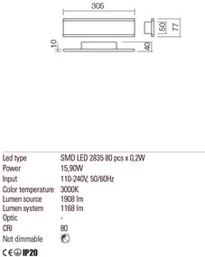 Redo Nástěnné LED svítidlo Rail, ø30,5cm Barva: Černá