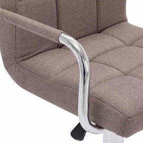 Barové židle 2 ks taupe textil 283428