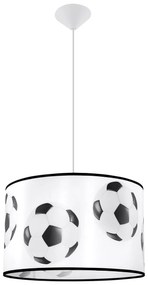 Dětské závěsné svítidlo Ball A, 1x plastové stínítko se vzorem, (fi 40cm)
