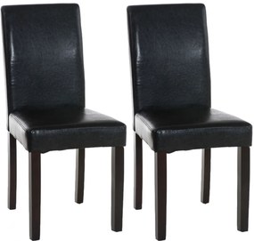 Jídelní židle Inn, nohy tmavě hnědé (SET 2 ks) - Černá