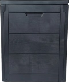 Plastový zahradní úložný box PAPER - šedý