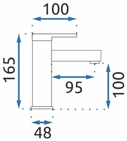 Umyvadlová baterie REA PIXEL nízká chrom