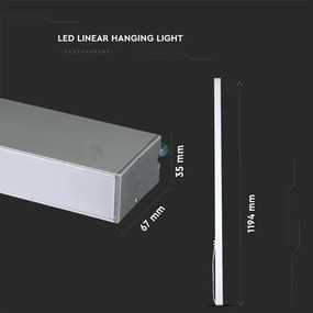 LED Solution Stříbrné lineární závěsné LED svítidlo 40W Premium 375