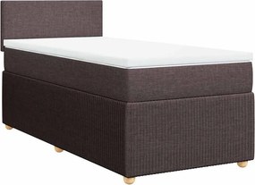 Box spring postel s matrací tmavě hnědá 90x200 cm textil 3289635
