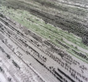 BE Koberec Accra 6505 Grey Green - zelený obdélníkový Rozměr: 60x100 cm