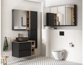 Cersanit Moduo Slim, závěsná umyvadlová skříňka 60x38x57 cm, antracitová matná, S590-088