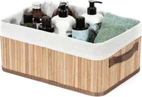 Compactor Bamboo - Bambusový úložný košík  / přírodní bambus-len / 32