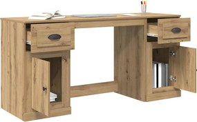 Stůl s kabinetem Artisanový dub Kompozitní dřevo 3402678