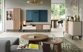 Moderní obývací sestava AURORA 1, ořech + cashmere