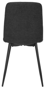 Jídelní židle CT-283 BK2 látka černá, kov černý lak mat