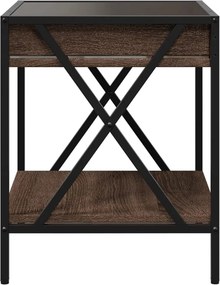 Noční stolek s Infinity LED hnědý dub 40 x 40 x 49 cm 3284100