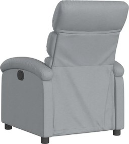 Elektrické polohovací křeslo světle šedé textil 3203954