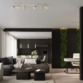Sollux Lighting Stropní lampa KARBON 6L béžová
