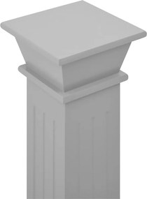 Stojan na květiny klasický čtvercový sloup šedý 17x17x66 cm MDF 323969