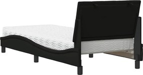 Postel s matrací Hanko černá 90 x 190 cm textil 3310498