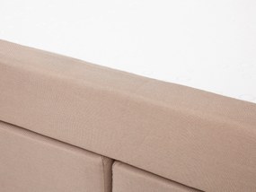 Béžová čalouněná kontinentální postel 180x200 cm ADMIRAL Beliani