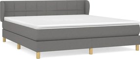 Box spring postel s matrací tmavě šedá 160x200 cm textil 3126814