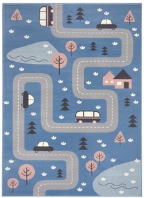Hanse Home Collection koberce Dětský koberec Adventures 104536 Sky-blue - 80x150 cm