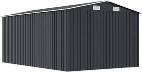 Zahradní domek 257 x 392 x 181 cm kovový antracitový 143346