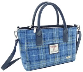 Kabelka Brora Harris Tweed - Light Blue Check
