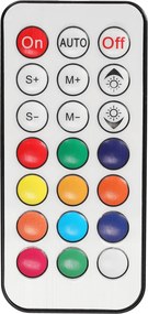 Kancelářské/herní křeslo s RGB LED podsvícením, černá/bílá, JOVELA