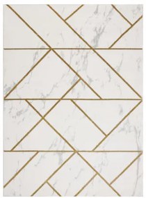 Koberec EMERALD exkluzivní 1012 glamour, styl geometrický, marmur šedý/zlatý