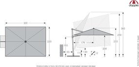 Doppler myZone 220 x 300 cm oranžová - Zboží s drobnou vadou (S274)