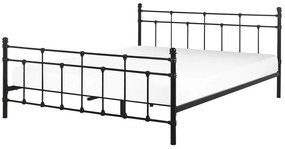 Kovová postel 140 x 200 cm černá LYNX Beliani