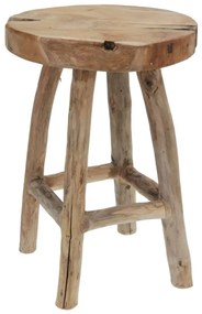 H&S Collection Stolička 42 cm teakové dřevo - Default Title