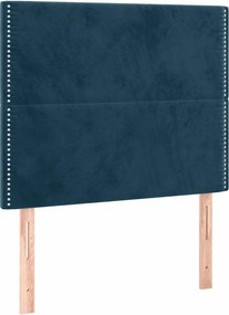 Box spring postel s matrací tmavě modrá 100x200 cm samet 3132607