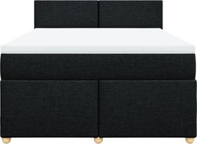 Box spring postel s matrací černá 140 x 190 cm textil 3286670