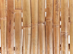 Zahradní bambusové lehátko světlé dřevo/ krémové LIGURE Beliani
