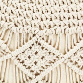 Ručně vyrobený sedací puf macrame 45 x 30 cm bavlna 248090