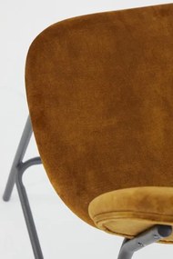 Sametová barová židle EMMA OCHER