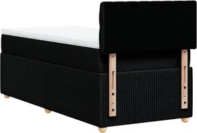 Box spring postel s matrací černá 100 x 200 cm textil 3287376