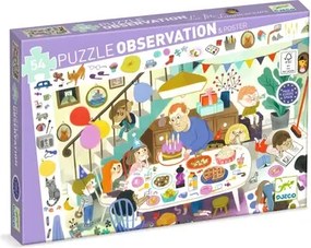 DJECO Puzzle Observation: Narozeninová party / 54 dílků / 61x38 cm