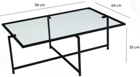 Designový konferenční stolek Vallerie 94 cm černý